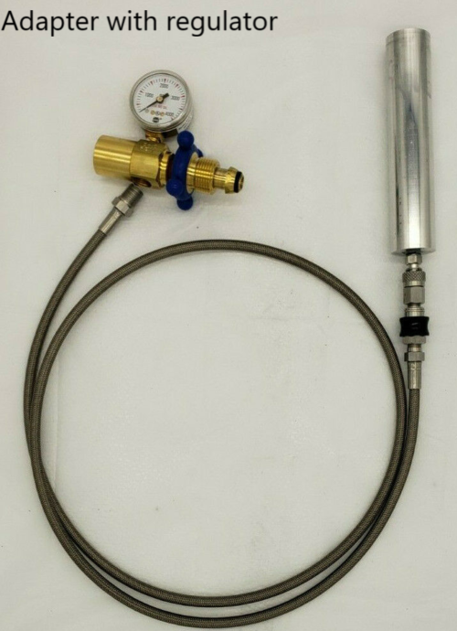 Argon Cartridge Refillable system w/500 PSI Regulator and 3 ft ...