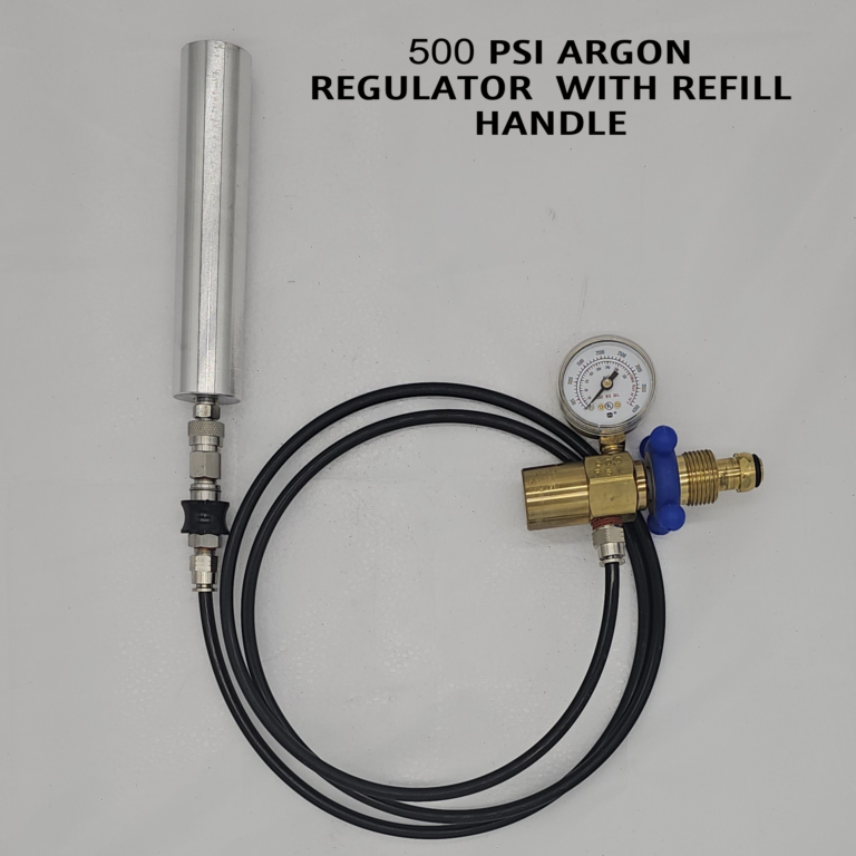 Argon Cartridge Refillable system w/500 PSI Regulator and 5 ft. High ...